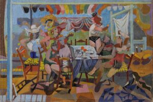 Food in Greek painting 5 - Nikos Hatzikyriakos Ghikas - Democratic Gourmet